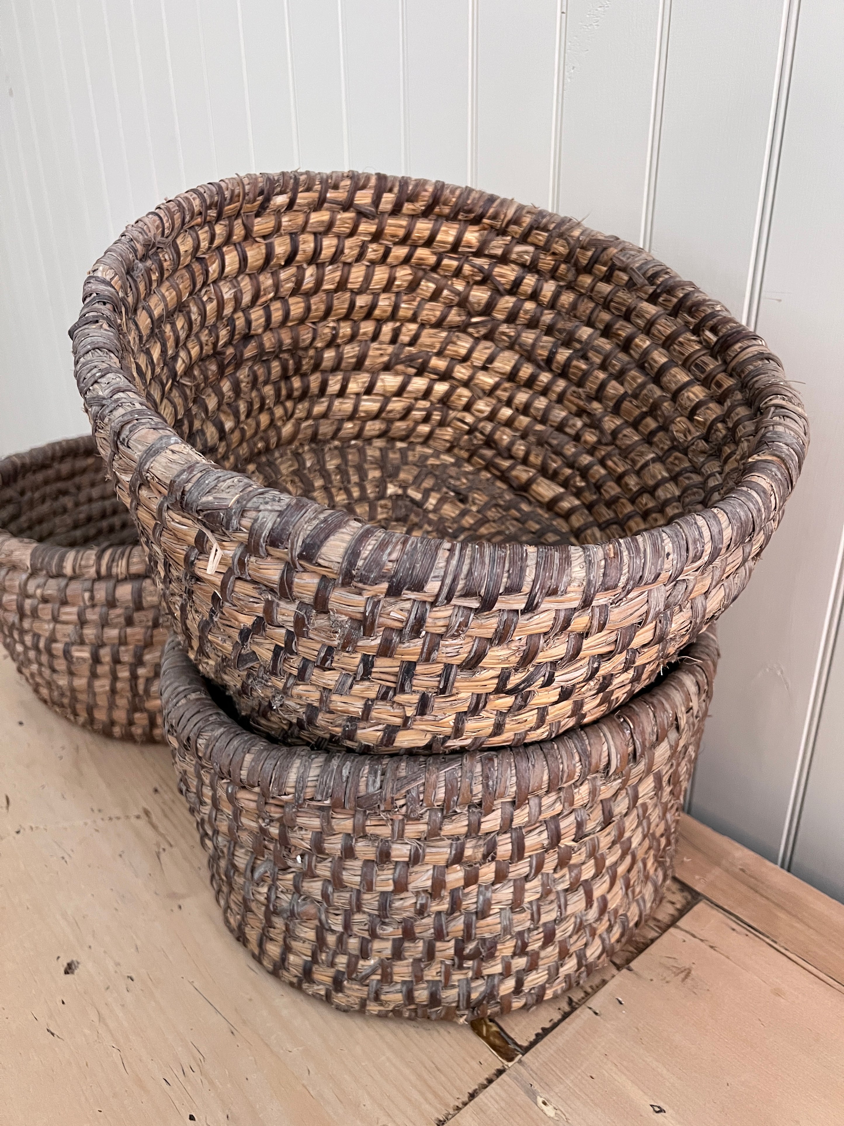 French Coiled Rye Basket – Canvas And Cargo