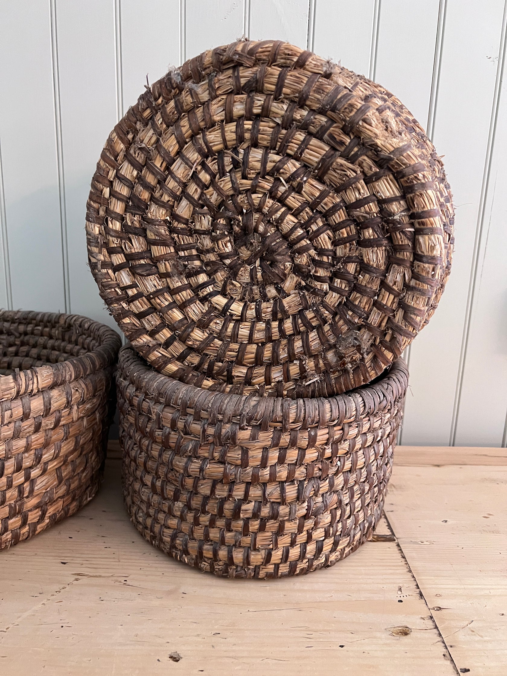 French Coiled Rye Basket – Canvas And Cargo